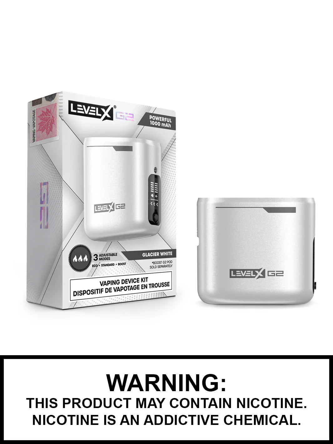 Level x G2 Battery Glacier White (Provincial Tax) – torontovapemagic